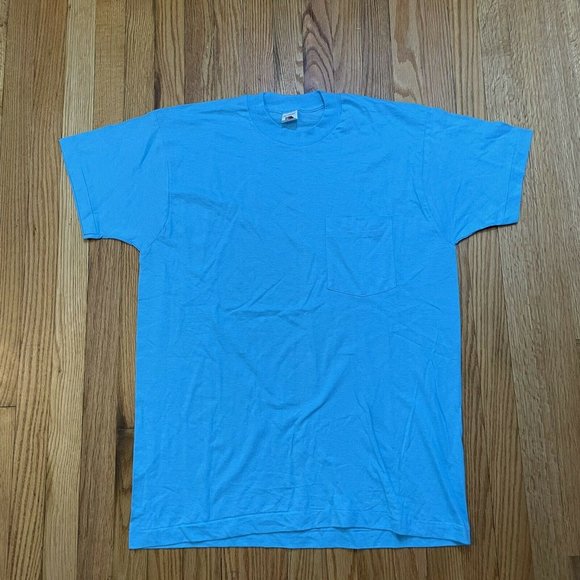 Fruit of the Loom | Shirts | Vintage Blank Fruit Of The Loom Pocket Tshirt Size Xl Single Stitch ...
